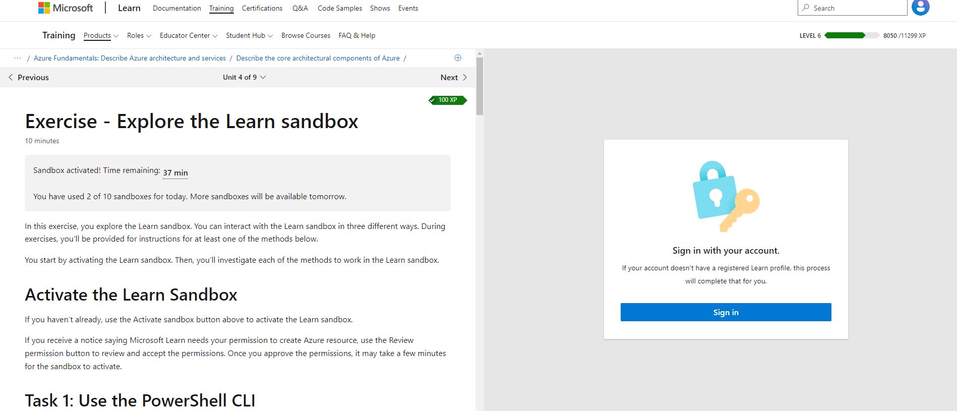 Unable to access the sandbox - Microsoft Q&A Unable to access the sandbox - Microsoft Q&A