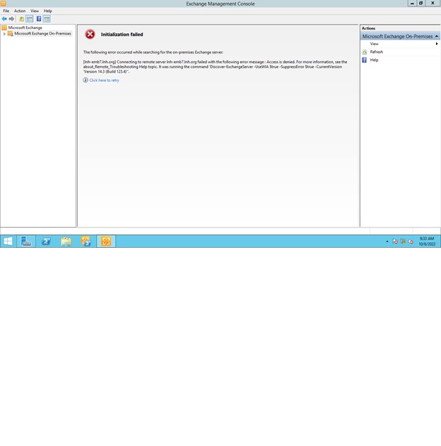 Exchange 2010 EMC Opening Error - Microsoft Q&A