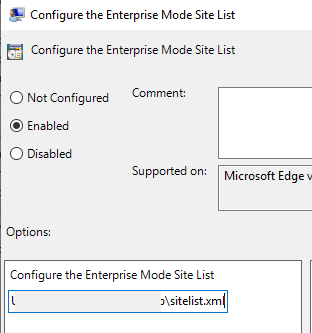 Edge Chromium - Location of Enterprise Mode Site List version ...