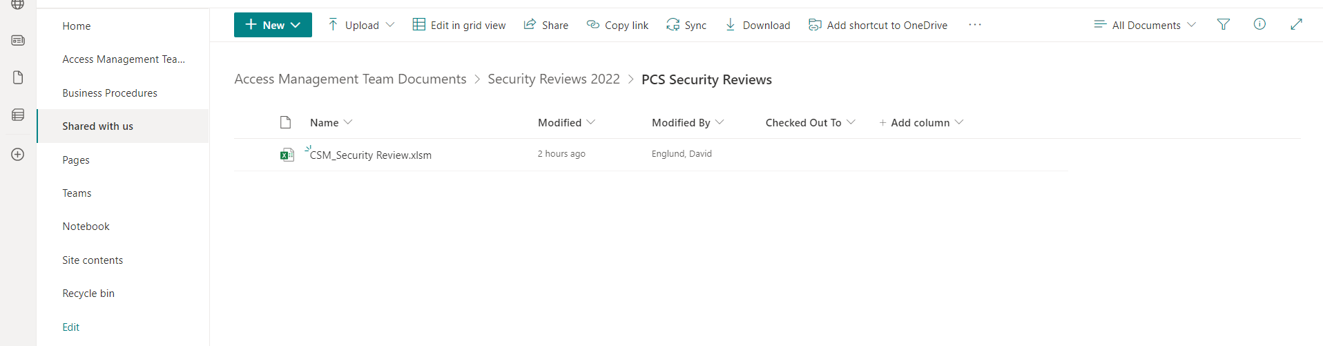 Re: SharePoint, "Shared with us" view - Microsoft Q&A