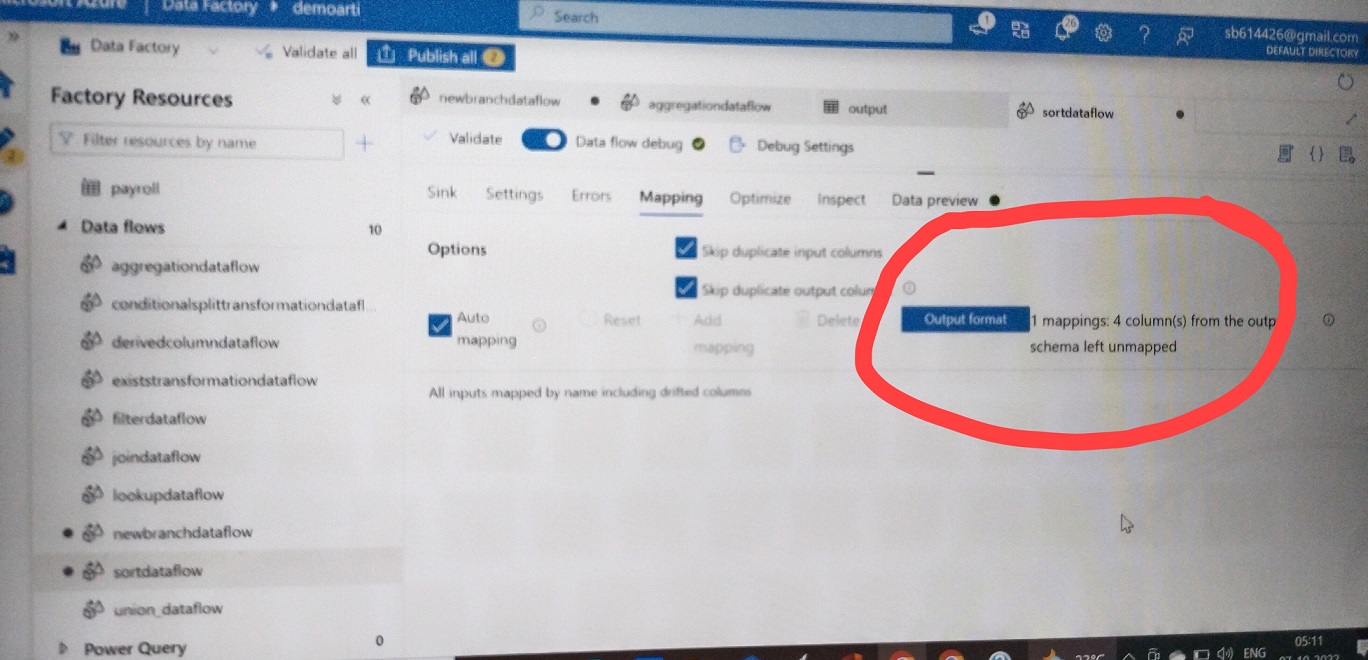 While Performing Sink Manual Mapping For Any Operation In Mapping Dataflow I Cannot Get Or Edit 1294