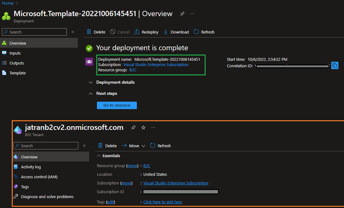 Link An Azure Ad B2c Tenant To A Subscription Resulting In Internalservererror From Resource