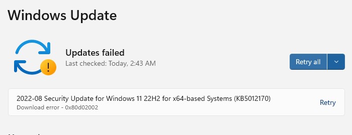 Windows & server WSUS updates fail to download - Microsoft Q&A