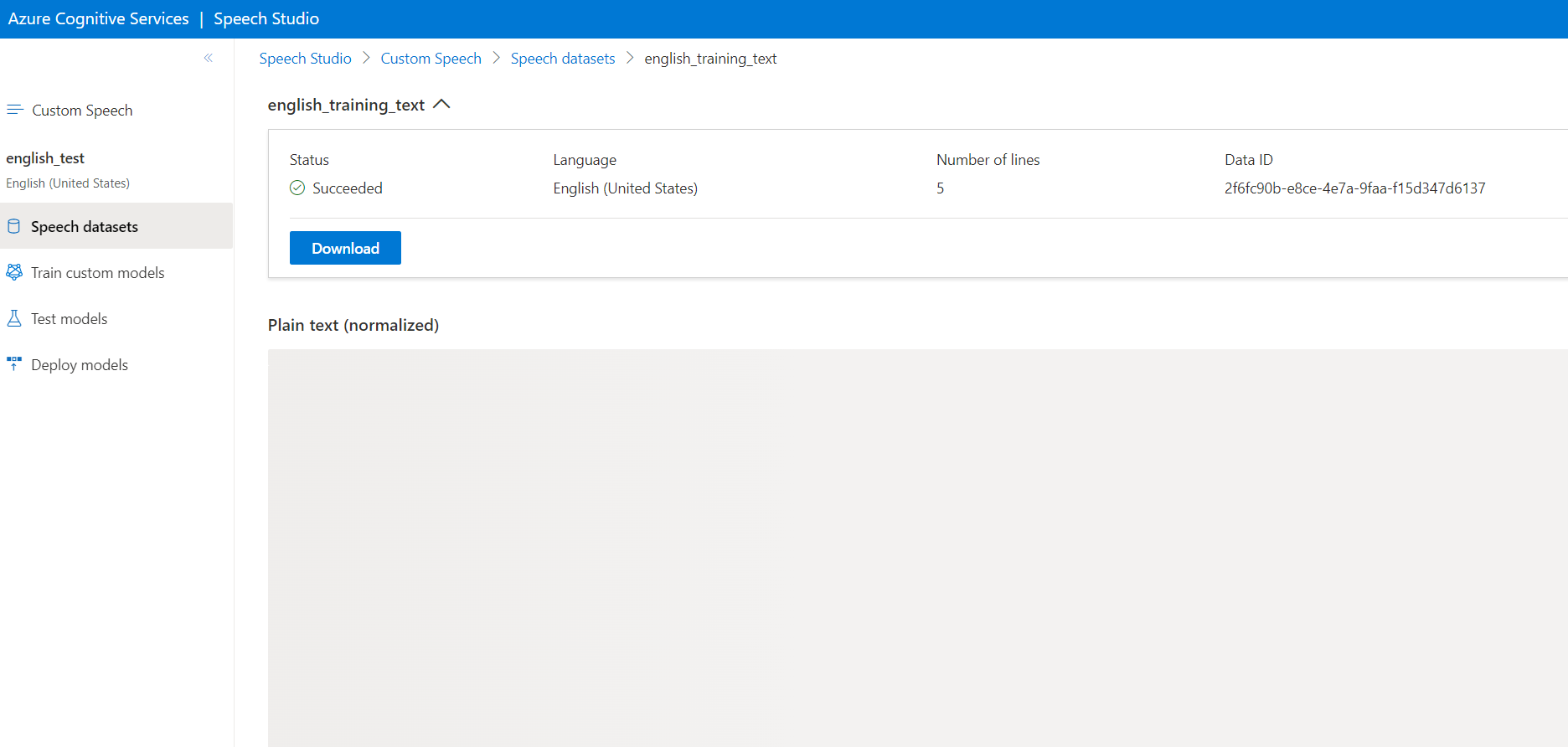 can't view custom speech model data - Microsoft Q&A can't view custom speech model data - Microsoft Q&A