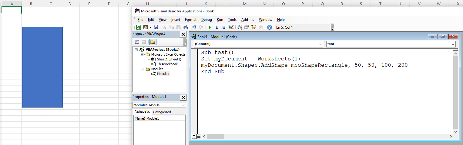 Insert A Shape In Excel Vba Microsoft Qanda 5724