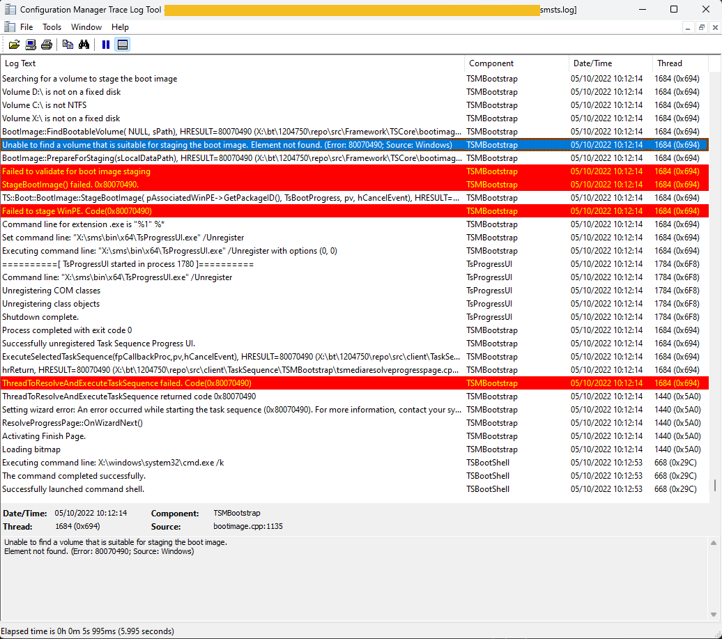 Task Sequence Failing For Laptops After Upgrading To Mecm 2207 Microsoft Qanda