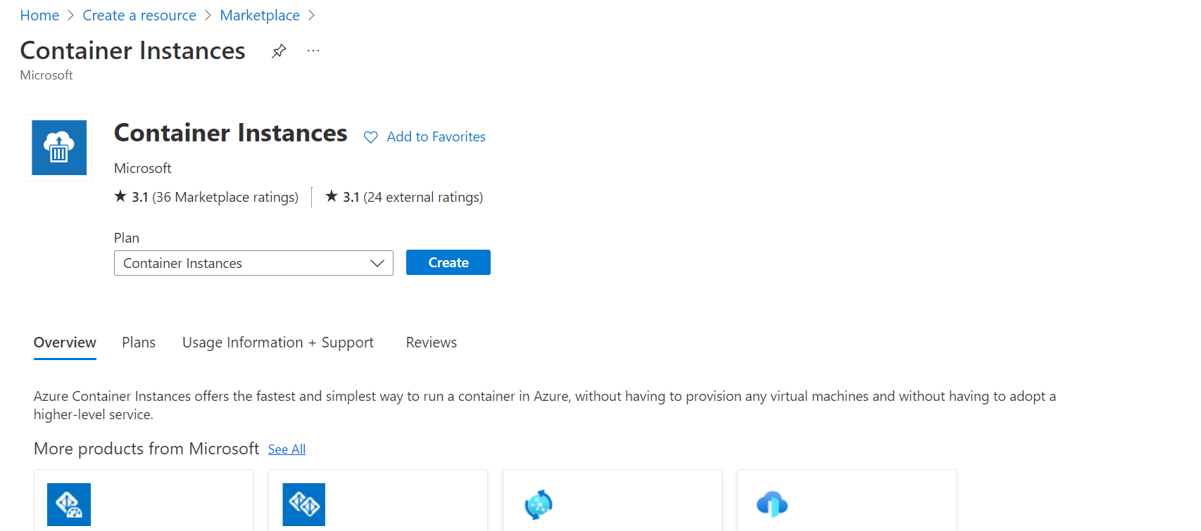 Usage of "Container Instances" - Microsoft Q&A