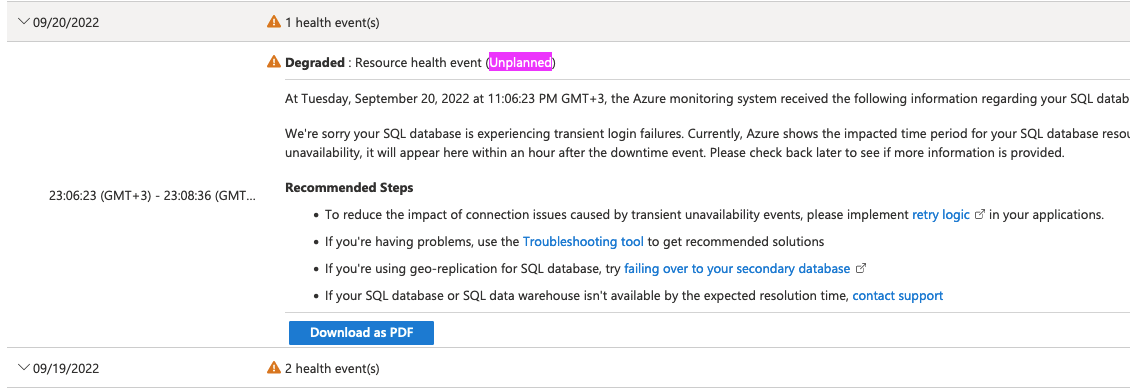 Serverless Azure Sql Creating Bogus Heath Event When Database Is