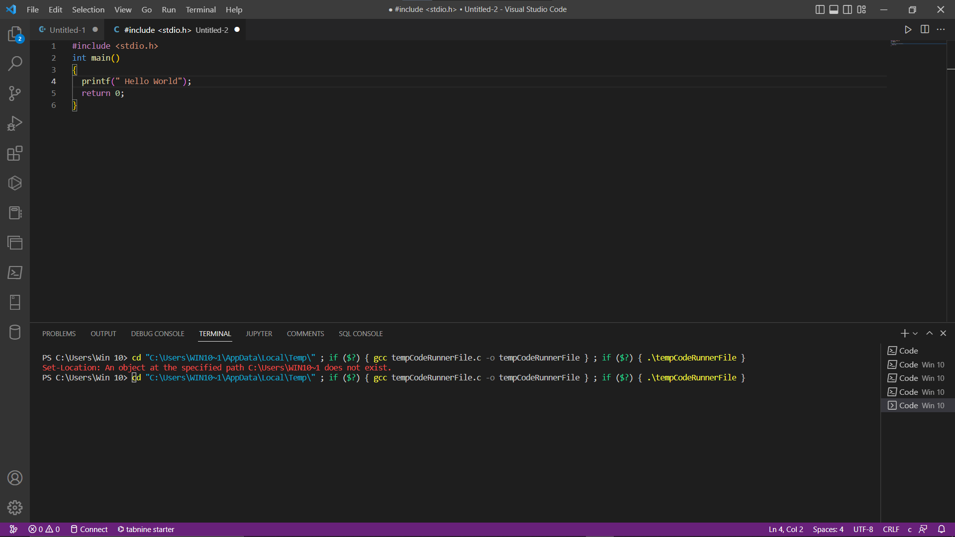 Problem To Execute C Program Microsoft Qanda