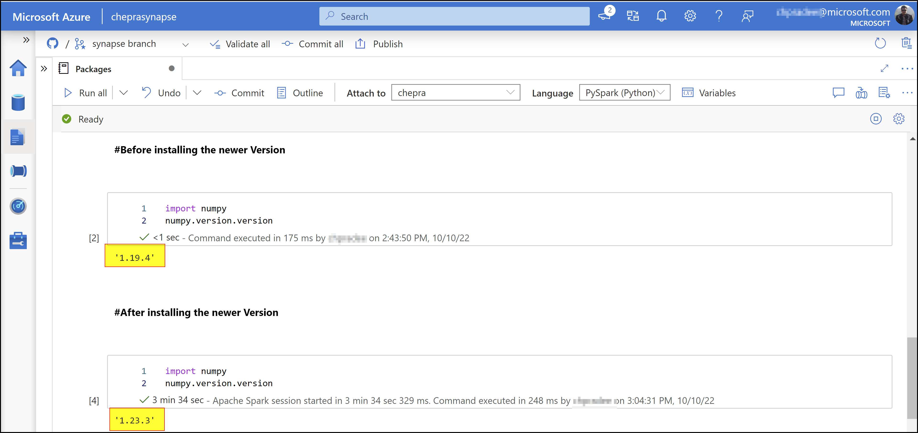 Using Specific Packages In Synapse Spark Pool Microsoft Qanda