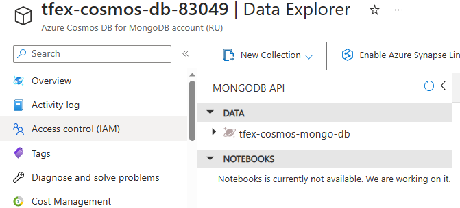 Azure Cosmos DB Account not able to create from terraform - Microsoft Q&A