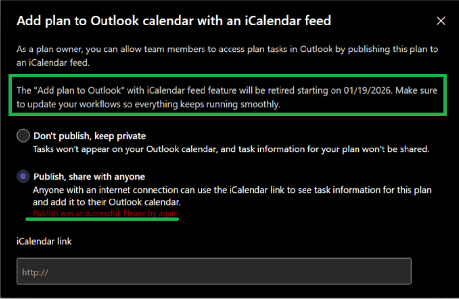 How to add planner task to Outlook calendar? - Microsoft Q&A