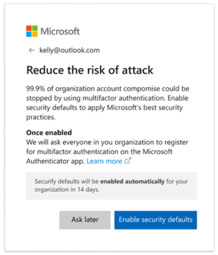Forced Multi-Factor authentication SOON - Microsoft Q&A