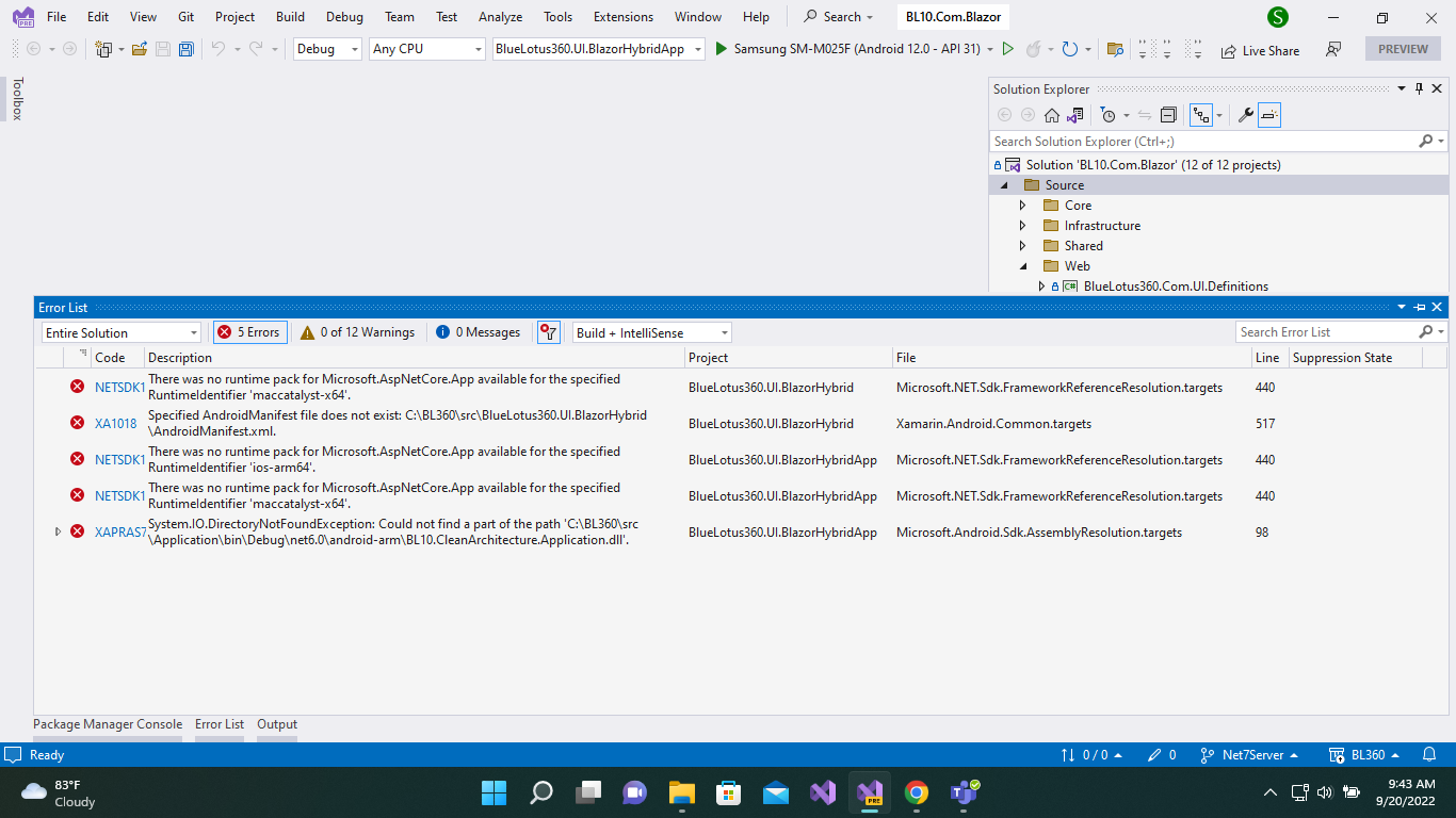 Blazor Maui app crashing issues - Microsoft Q&A