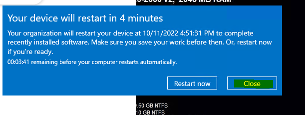 Mandatory restart doesn't happen - Microsoft Q&A