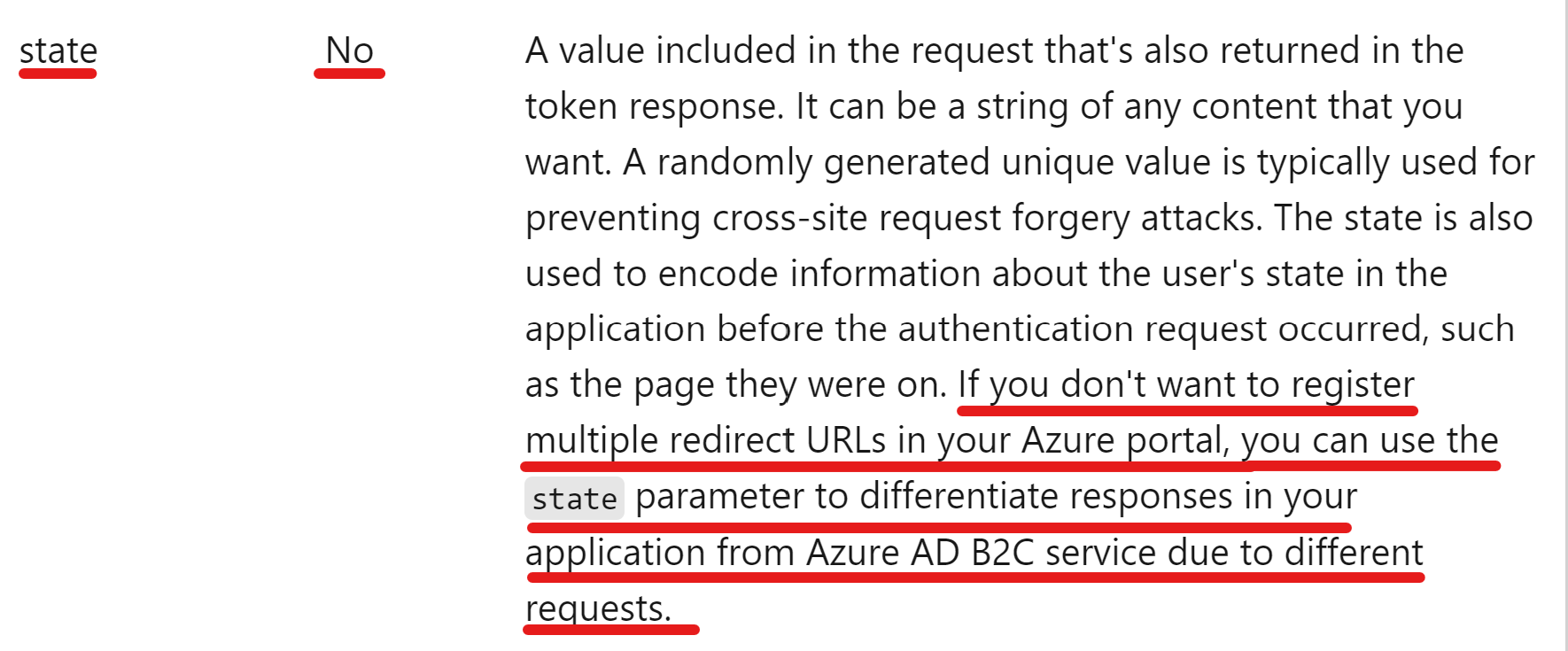 Azure B2C - Send URL during auth request and get it back on assertion response - Microsoft Q&A