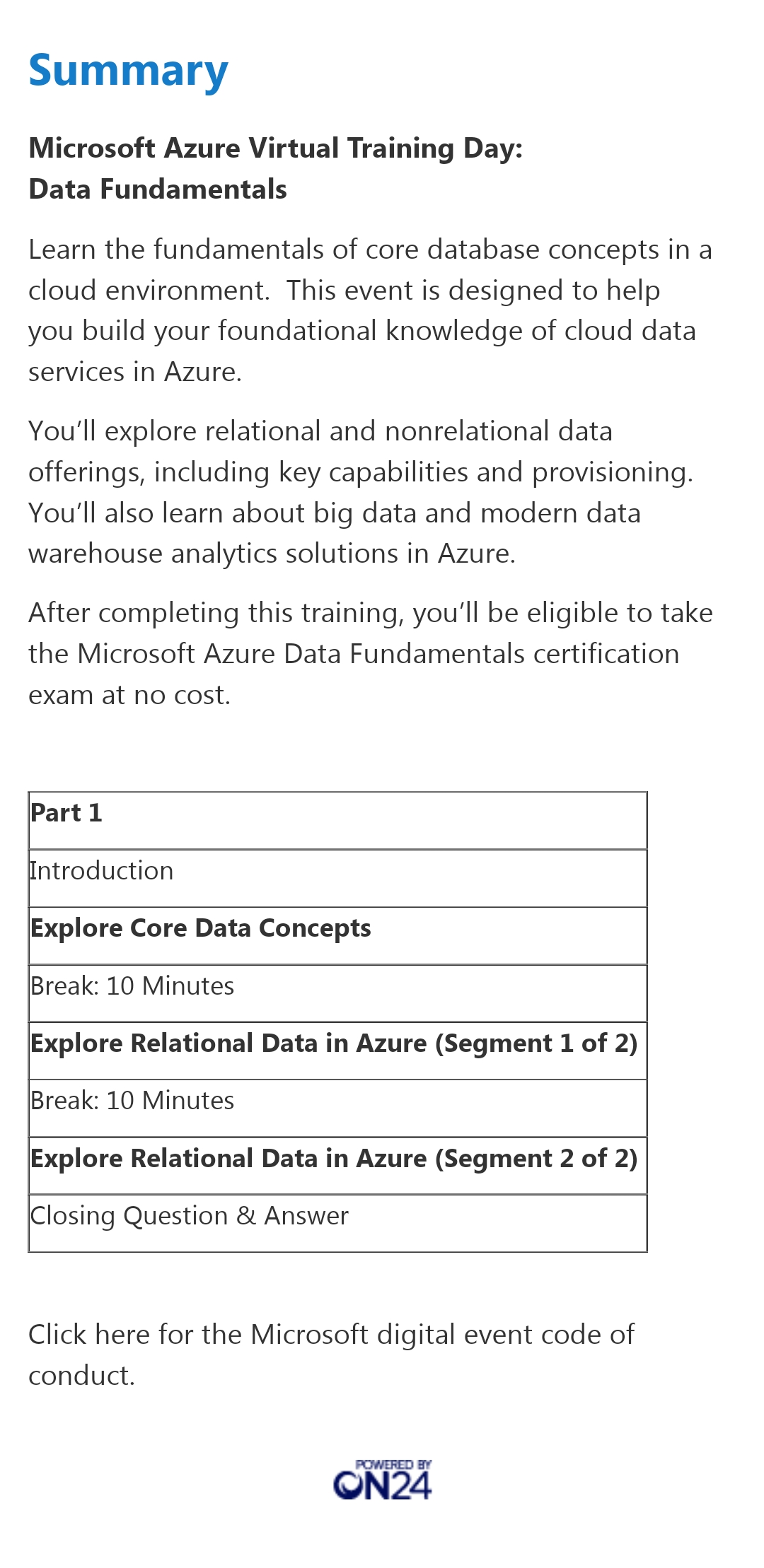 How to attend Microsoft virtual training day event live - Microsoft Q&A