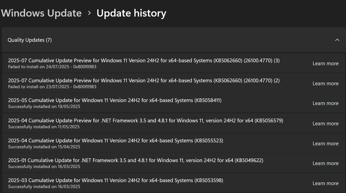 Windows updates - Microsoft Q&A