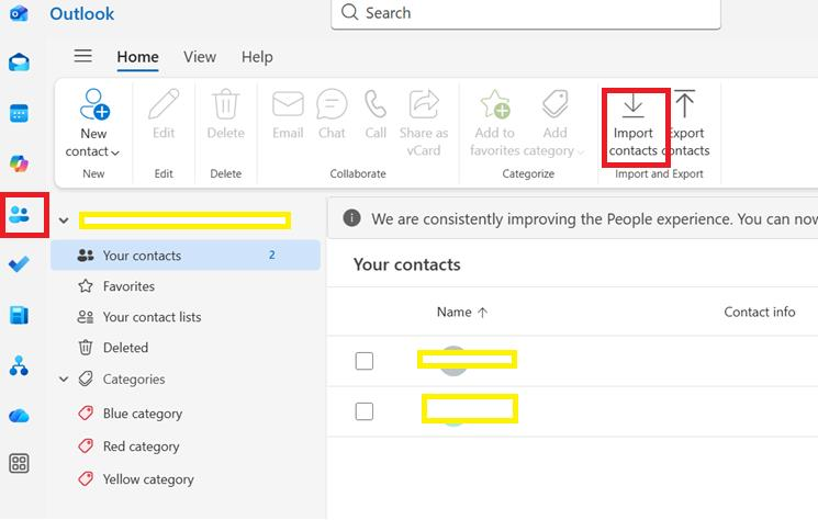 New outlook has updated and lost my contacts (People) page - Microsoft Q&A