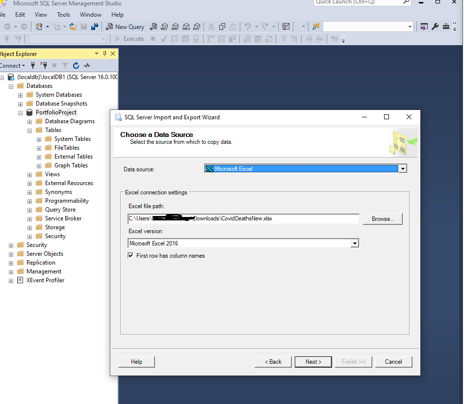 Unable to import excel workbook into MSSQ. - Microsoft Q&A