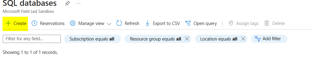 How to create DB for Reservation - Microsoft Q&A