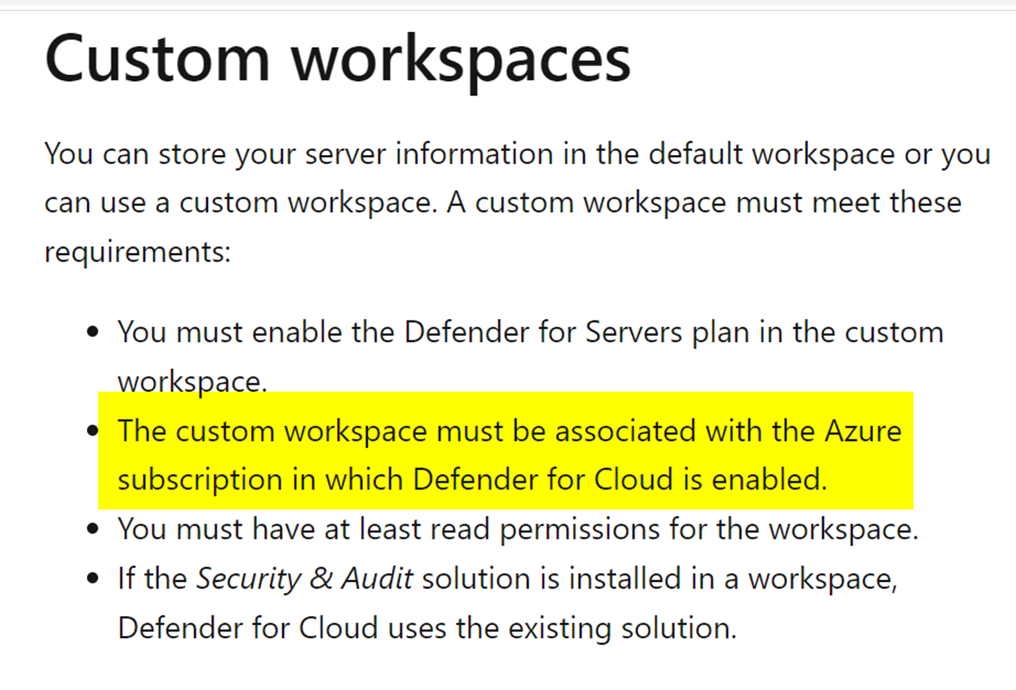 Defender onboarding workspace default vs. custom confusion - Microsoft Q&A