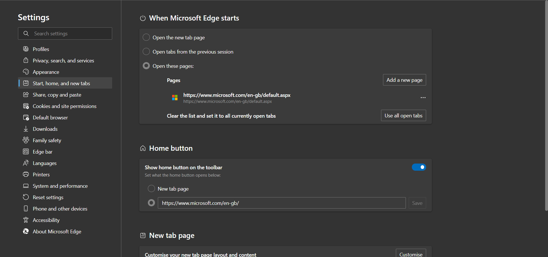 Microsoft Edge not showing my homepage - Microsoft Q&A