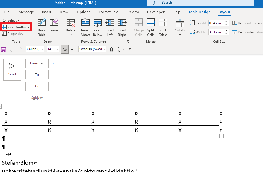 Cutting and pasting a Word table without gridlines - Microsoft Q&A