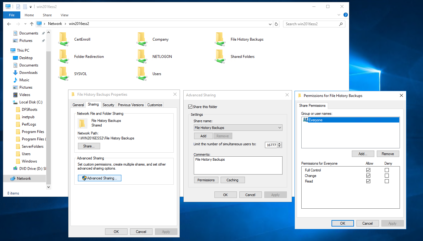 Essentials File History Questions - Microsoft Q&A