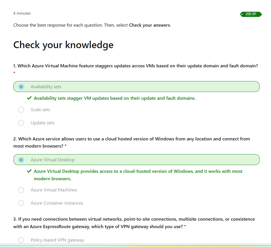 The check your answe button of knowledge check section is not present ...
