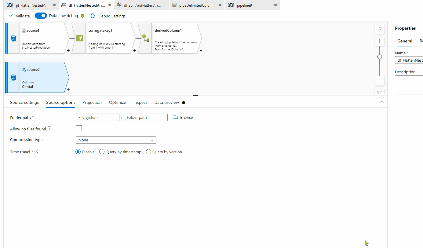 Adf Inline Dataset Parameterization Of Folderpath Microsoft Qanda