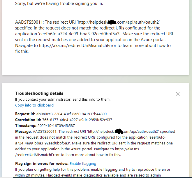 Microsoft OAuth2 - Redirect URI (reply URL) problem - Microsoft Q&A Microsoft OAuth2 - Redirect URI (reply URL) problem - Microsoft Q&A