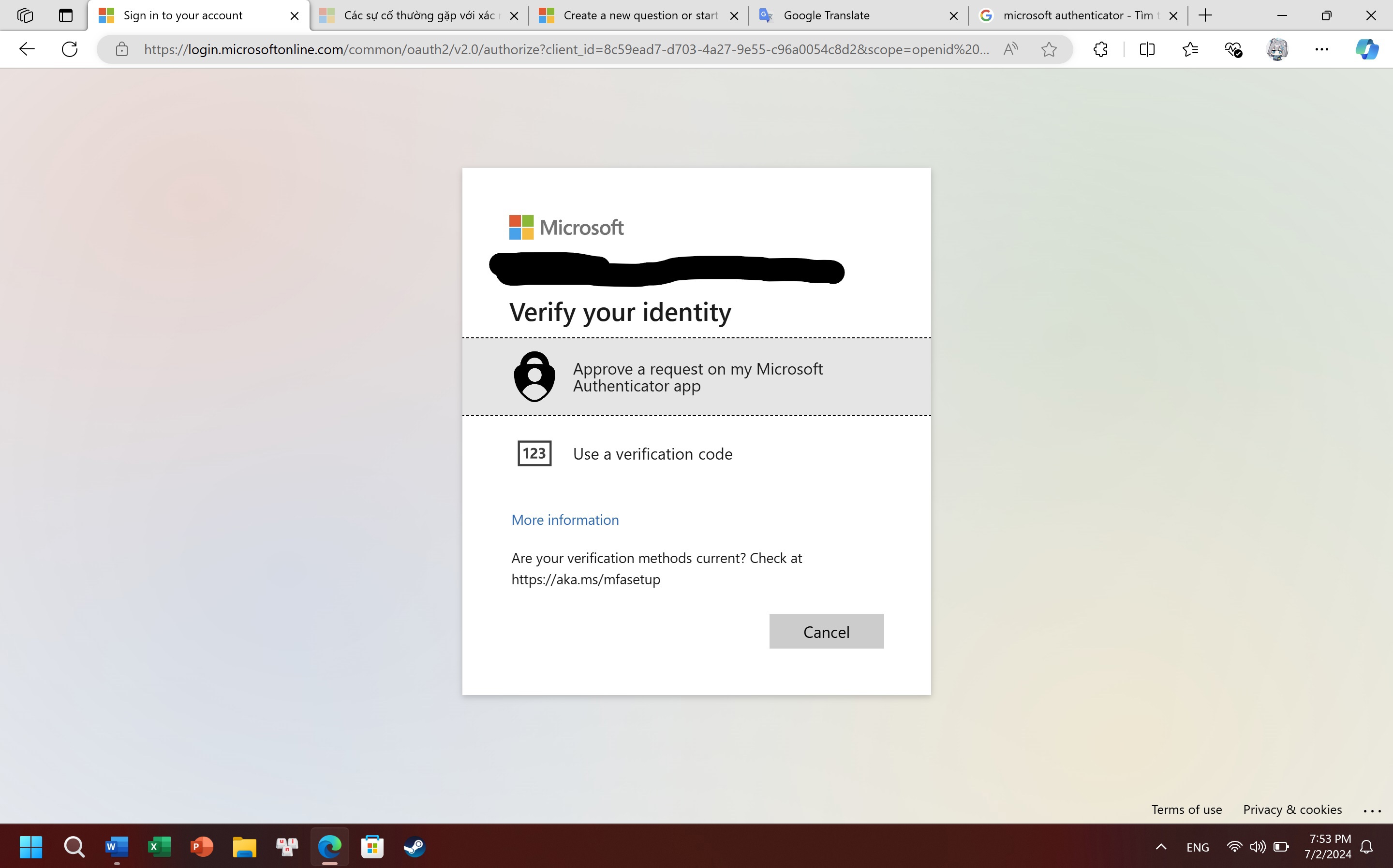 What should I do to get the code on microsoft authenticator when I ...