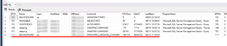 PERSISTED_VERSION_CLEANER is running but Accelerated Database Recovery ...