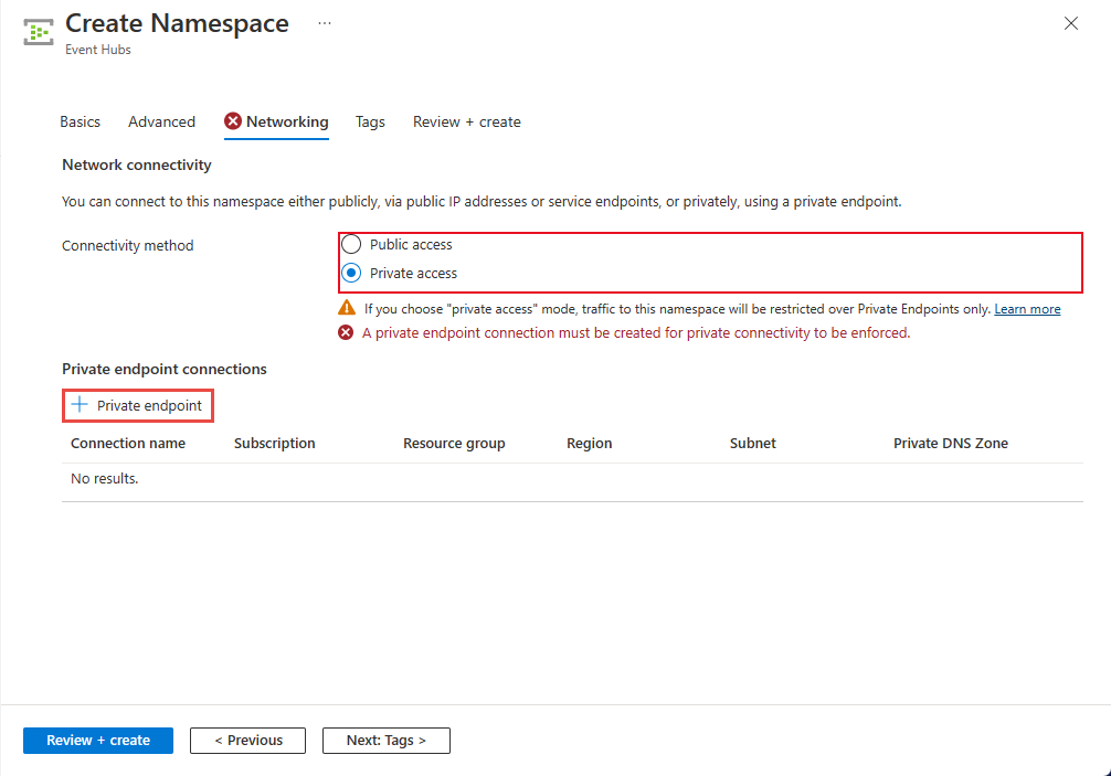 Event Hub namespace not resolving with private endpoint's private IP ... Event Hub namespace not resolving with private endpoint's private IP ...