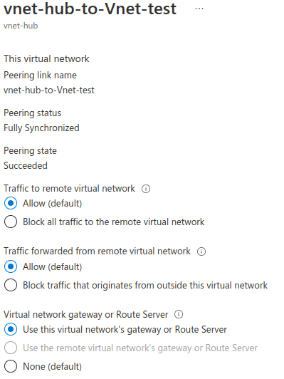 Vm In Vnet Peered To A Vnet With Virtual Gateway Cant Access On Prem Resources Microsoft Qanda 6276