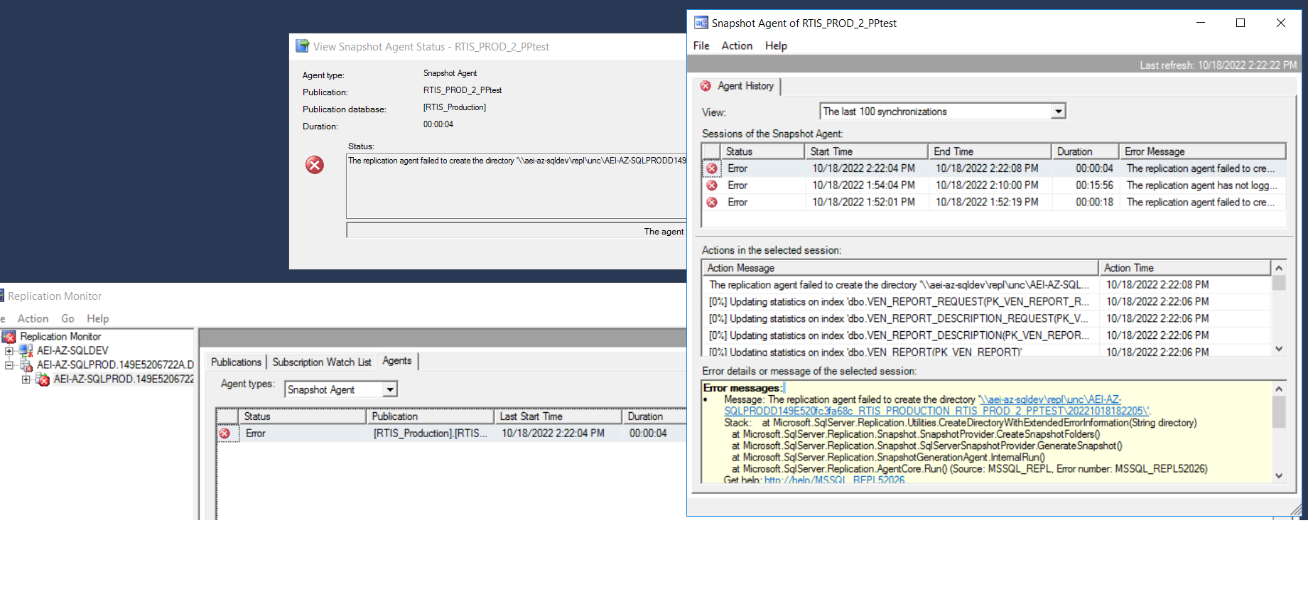 SQL Server Managed Instance Replication Snapshot - Microsoft Q&A
