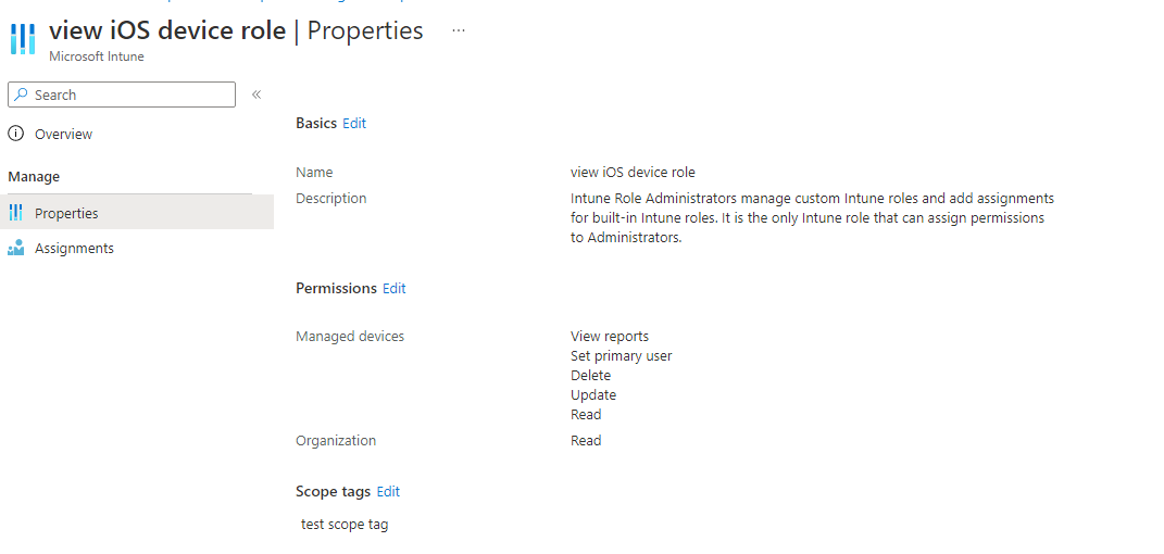 user role to see only ios and devices in Intune. - Microsoft Q&A