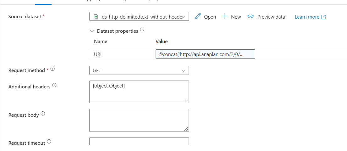 Pipeline Azure Synapse Analytics Copy Activity Header Setting
