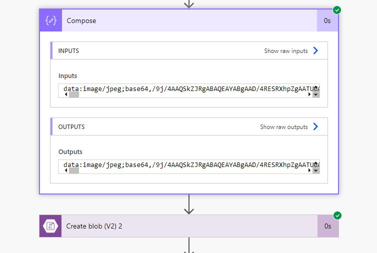 Unable To View Blob Images Uploading Via Power Aitomate Using Blob Sas