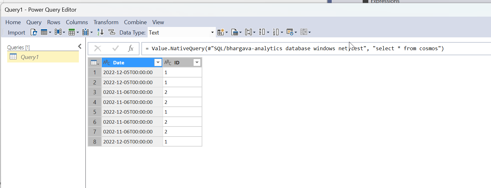 Native Query In Analysis Services With Odbc Microsoft Qanda
