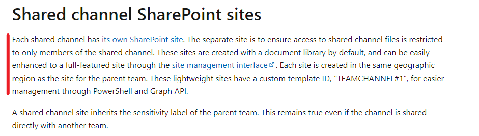 Shared Channel Docs - Microsoft Q&A