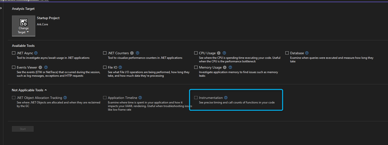 How to enable instrumentation in visual studio 2022 for ASP.NET web API project - Microsoft Q&A