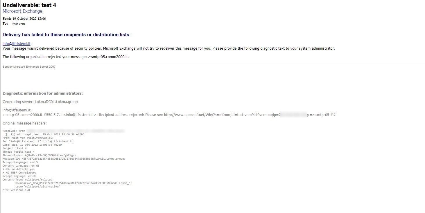 Email Undeliverable Issue - Microsoft Q&A