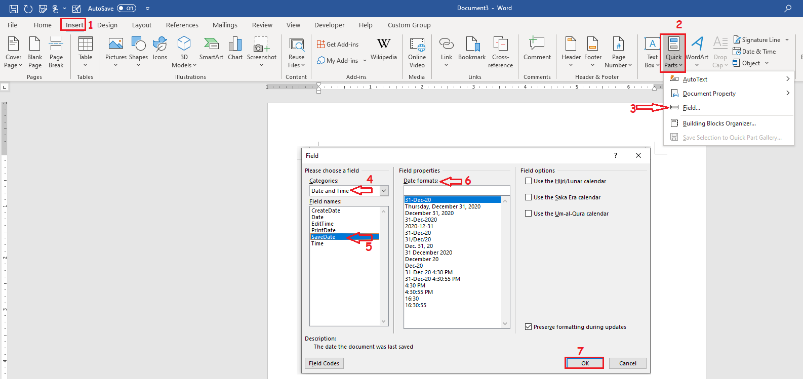 Displaying SharePoint "Modified" and "Version" values in a Word ...
