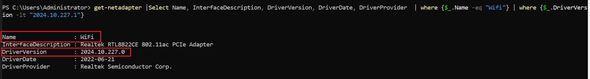 How to get Wirless Driver version to apply in Task Sequence condition ...