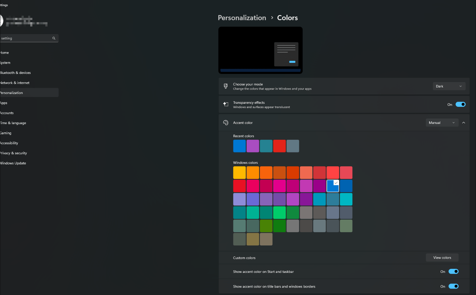 Title Bars have lost accent color - Microsoft Q&A
