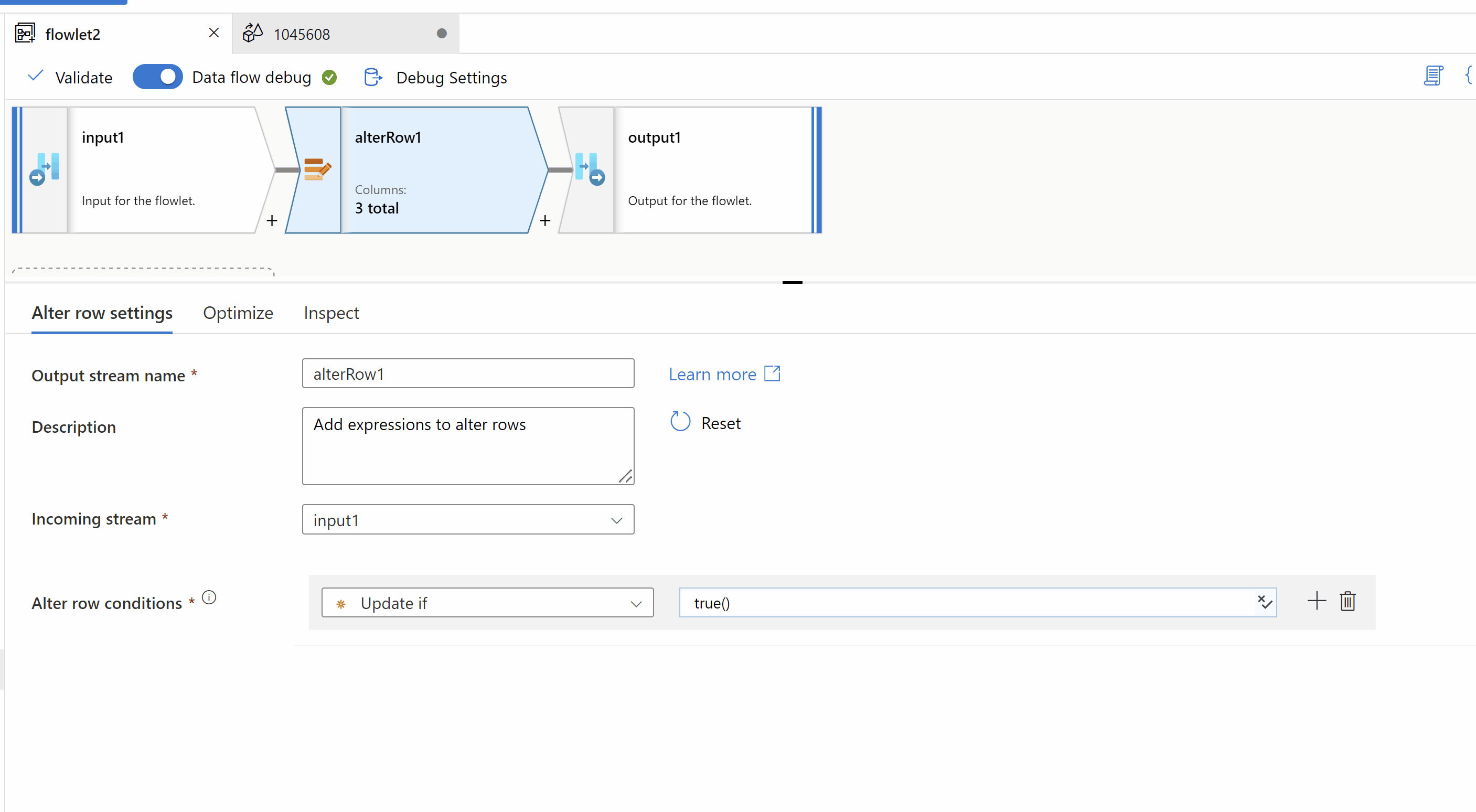 Alter row transformation in flowlet not considered by validation ...