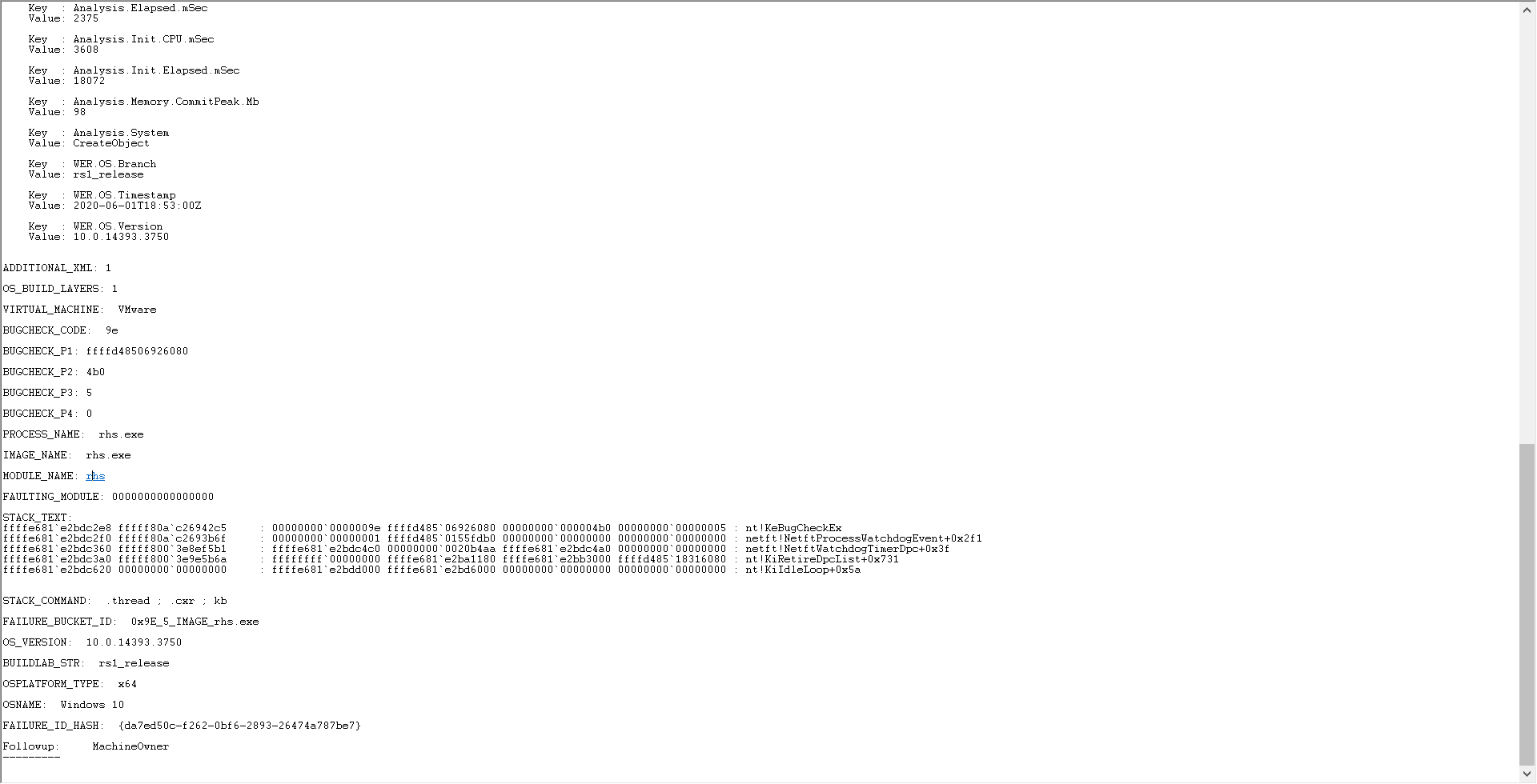 Memory dumb analize result explation - Microsoft Q&A