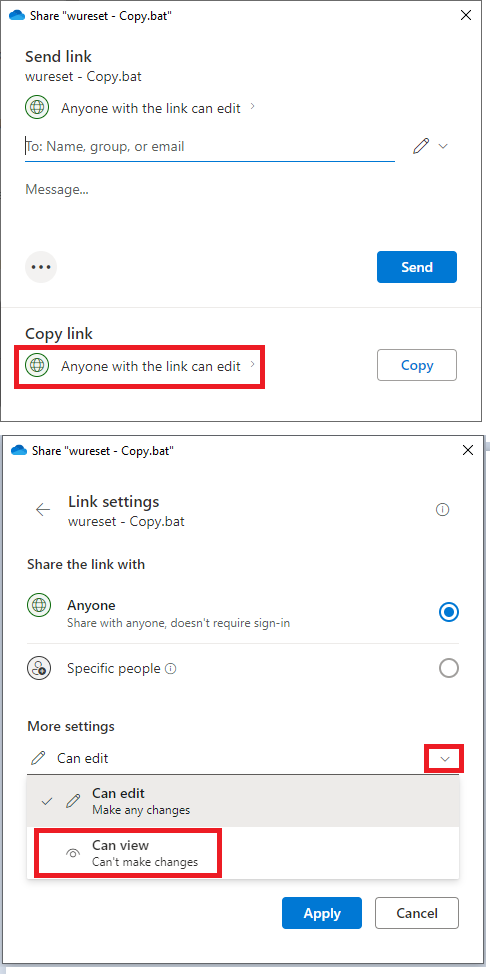 How to Share File in OneDrive for VIEW ONLY - Microsoft Q&A